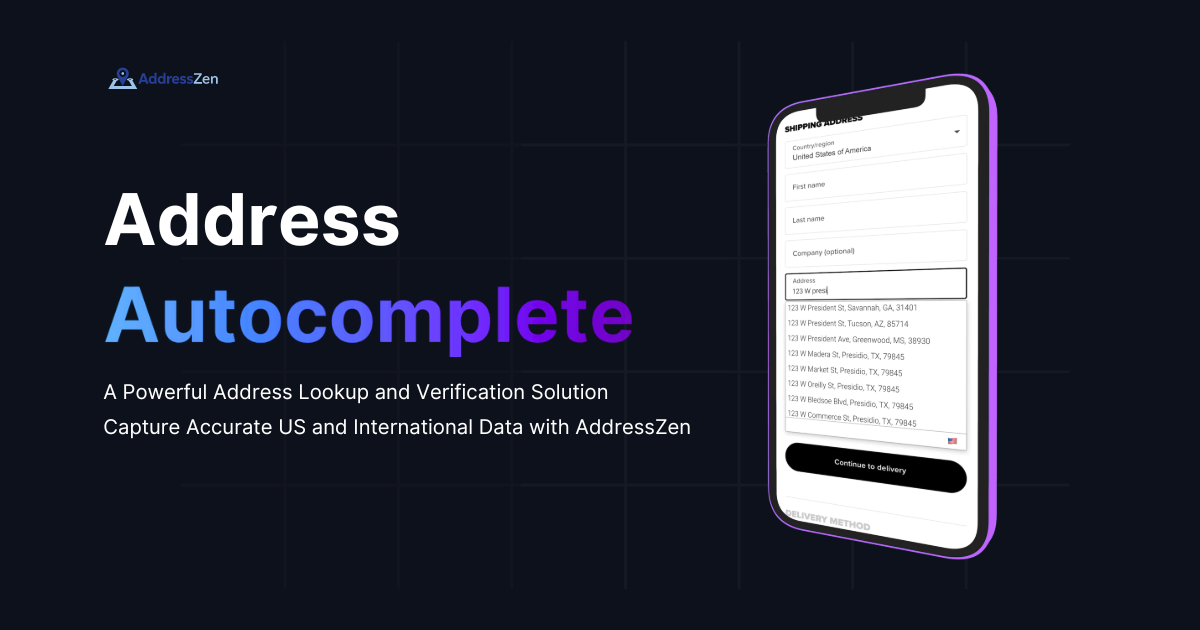 AddressZen | Address Autocomplete & Verification